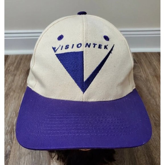 Unbranded | Accessories | Vintage Visiontek Max Your Ram Purple Cream Strapback Hat Cap Tech 9s ...